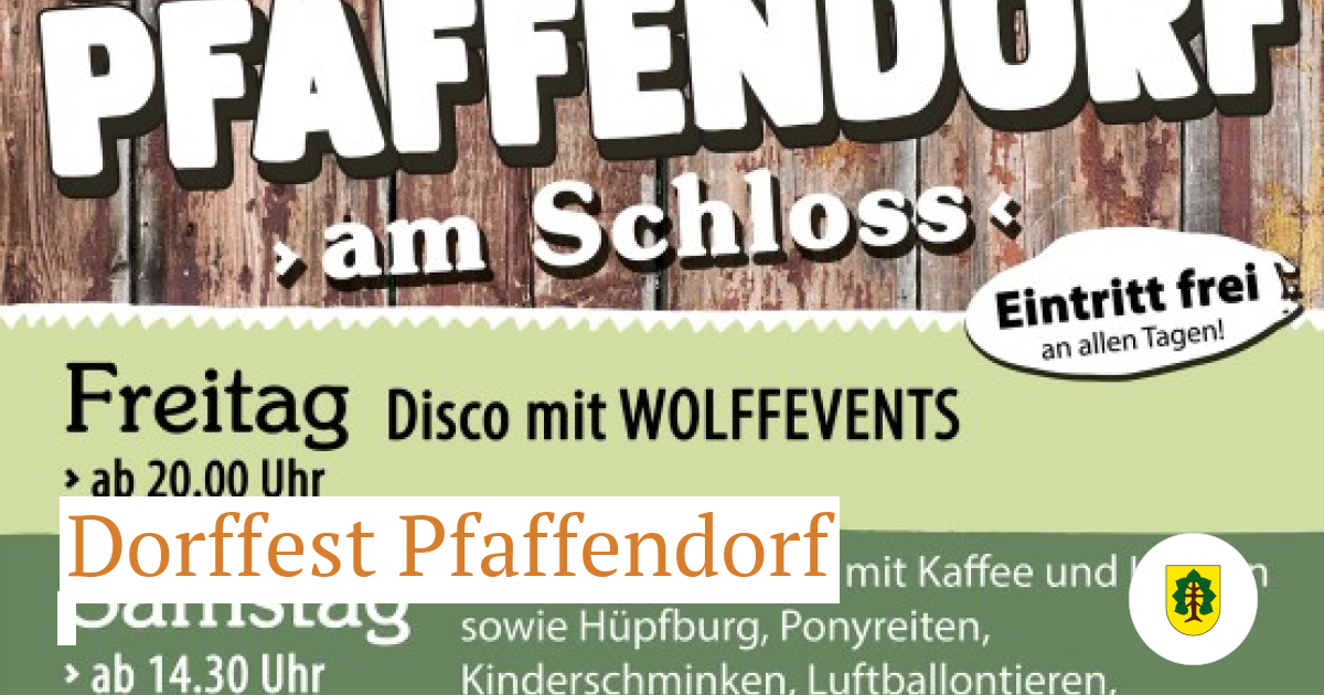 Dorffest Pfaffendorf | Gemeinde Markersdorf